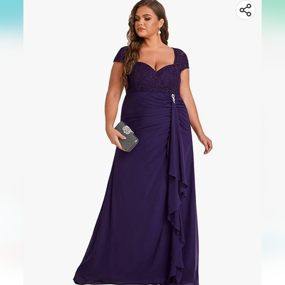 Ever Pretty | Dresses | Everpretty Plus Size V Neck Cap Sleeve Wedding ...